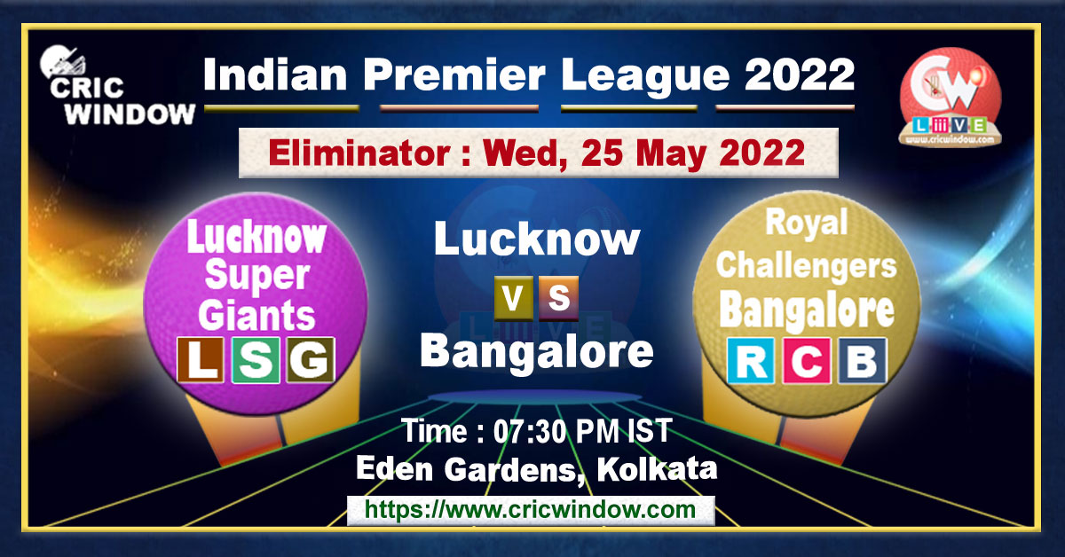 IPL Eliminator Lucknow vs Bangalore live score and Report