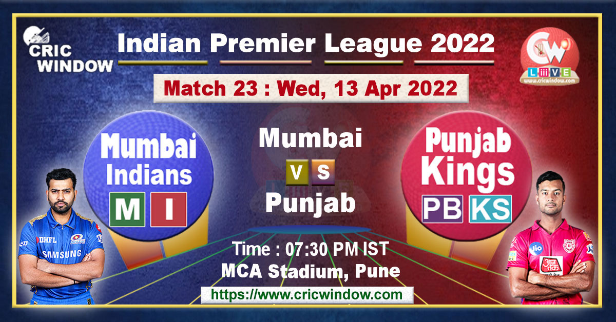IPL 15 Mumbai vs Punjab live preview and scorecard 2022