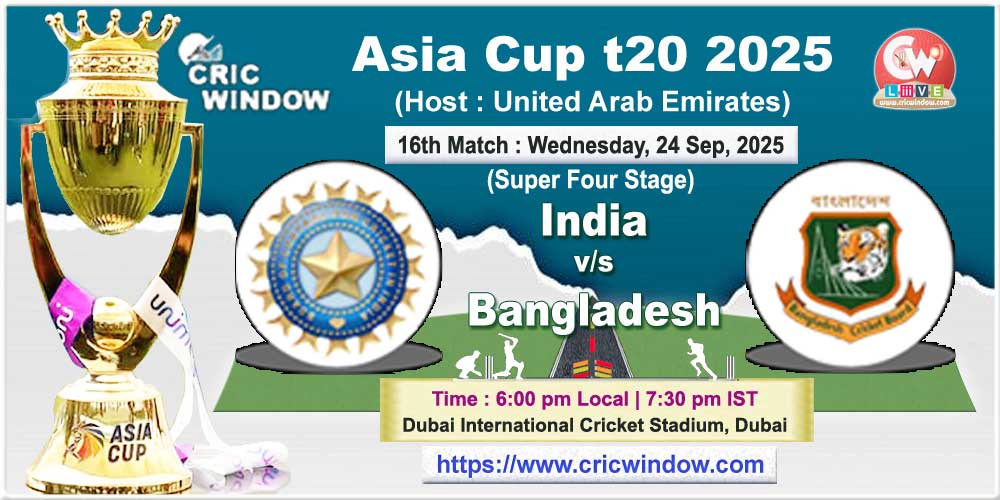 Ind vs Ban Asiacup Super Four match live