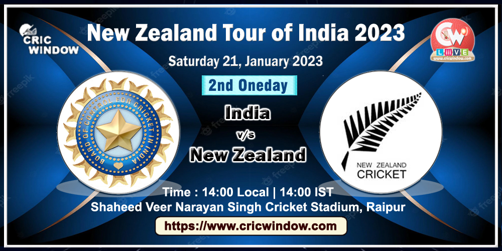 India vs New Zealand 2nd odi live 2023