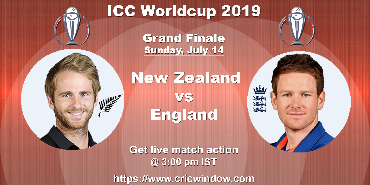 NZ vs Eng Live Score match ICC Worldcup 2019 - Cricwindow.com